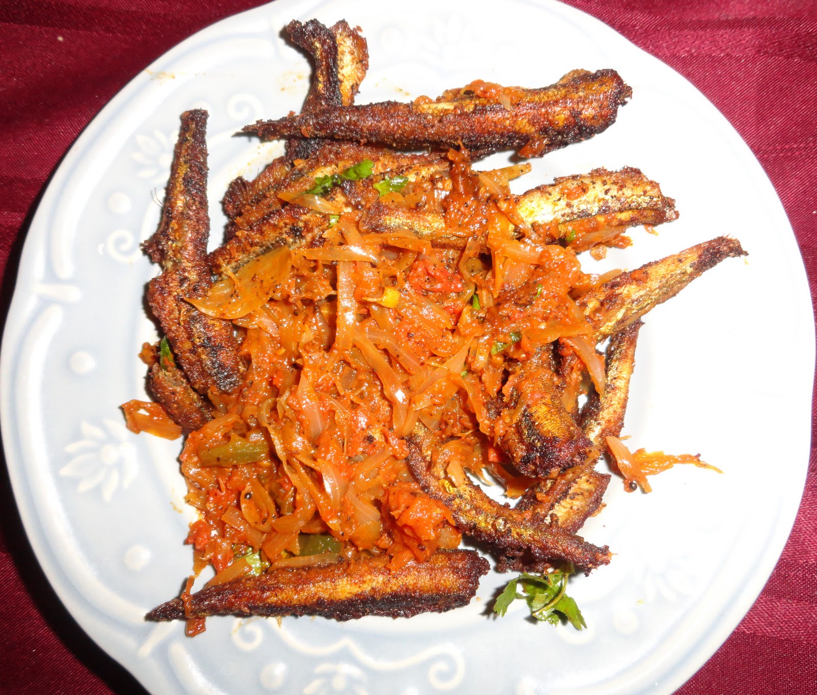 ::My Hobbies::: Fried Anchovies(Netholi) Masala