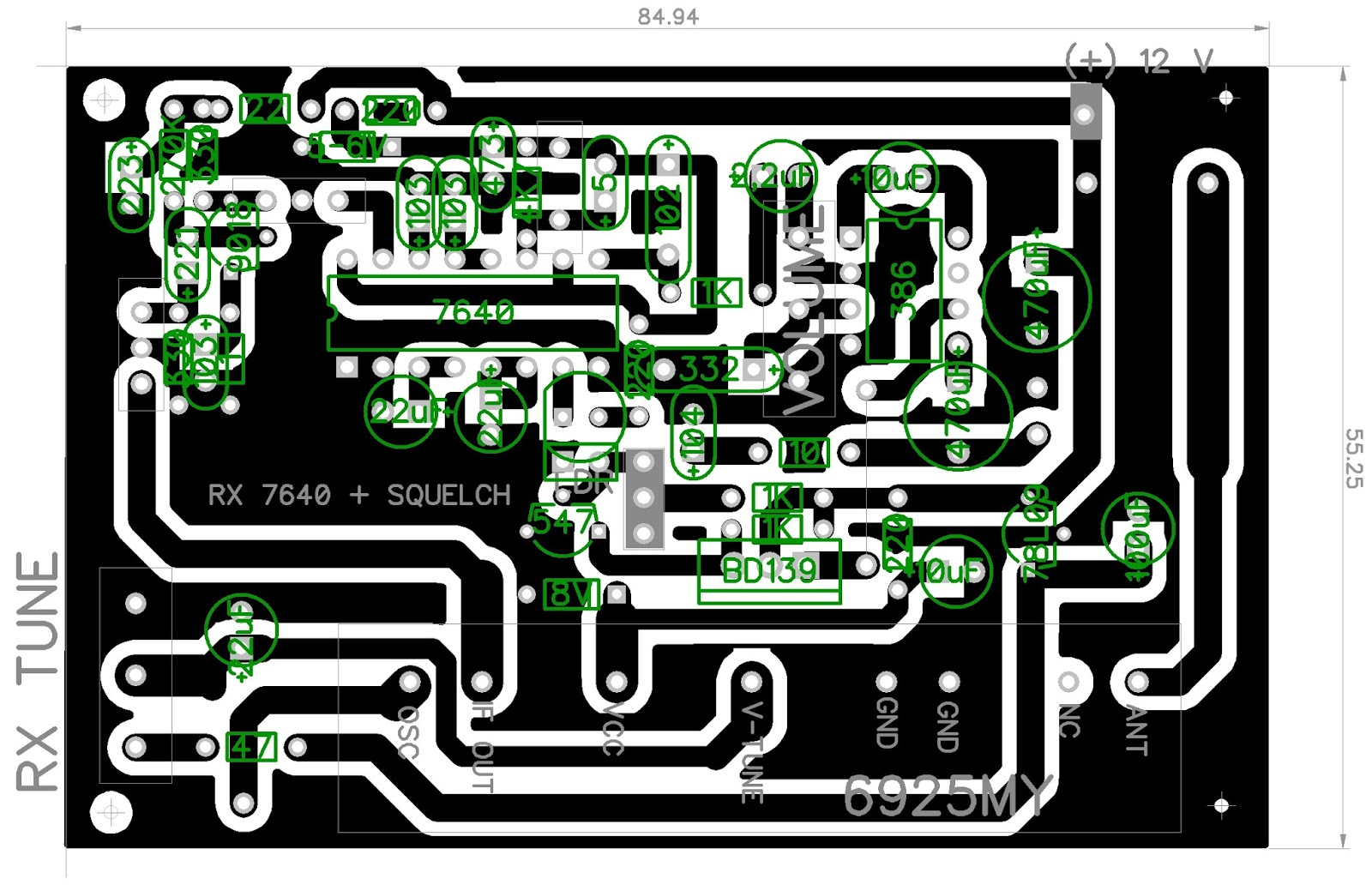 elektronika-analog: VHF FM Receiver IC TA7640 / KIA6040 dengan fungsi ...