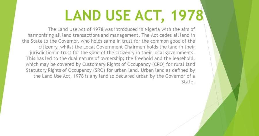5 THINGS TO KNOW ABOUT THE LAND USE ACT