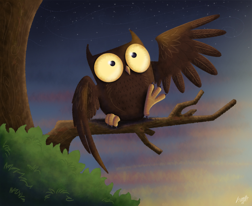 Scotty's Sketches: An Owlish Warmup