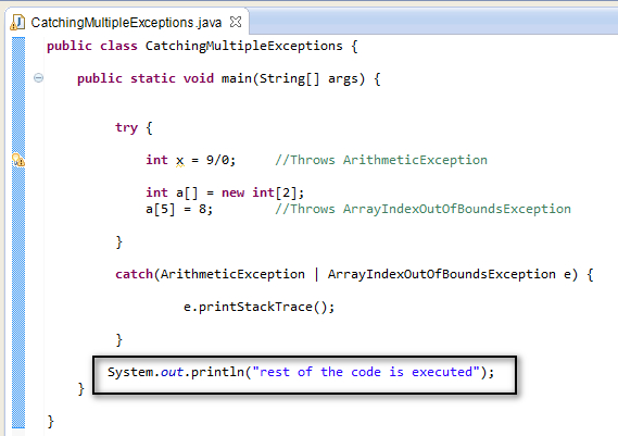 Selenium By Arun 239 Catching Multiple Exceptions Is A Single Catch Block