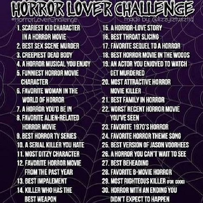 Monster Mary's Little Blog of Horror: The Horror Lovers Challenge (Part 1)