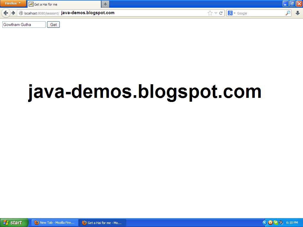 Session Tracking Example in Servlets — Java Demos