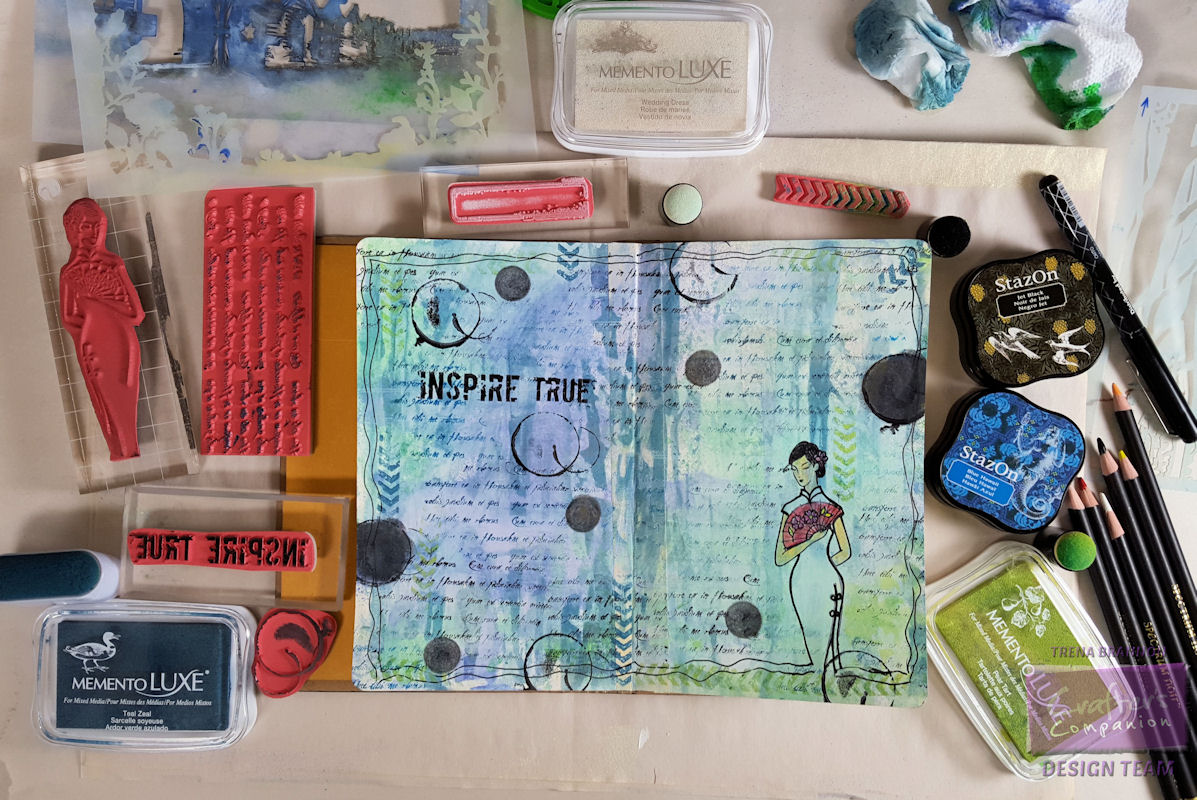 Trena's Stampin' Headquarters: Colorful Journal Page