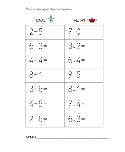 La Fuente Infantil -4 años-: SUMAS Y RESTAS