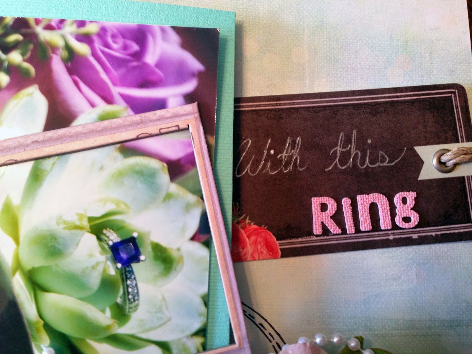 With this Ring: A Wedding Scrapbook Layout - Alice Scraps Wonderland