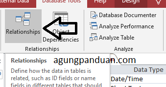Cara Membuat Relationship Tabel Access - AGUNG TUTORIAL