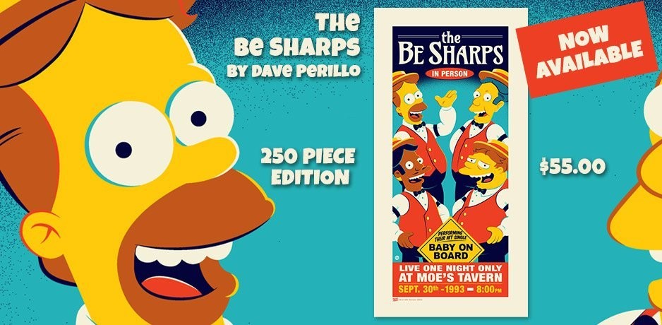 The Blot Says...: The Simpsons “The Be Sharps” Screen Print by Dave ...