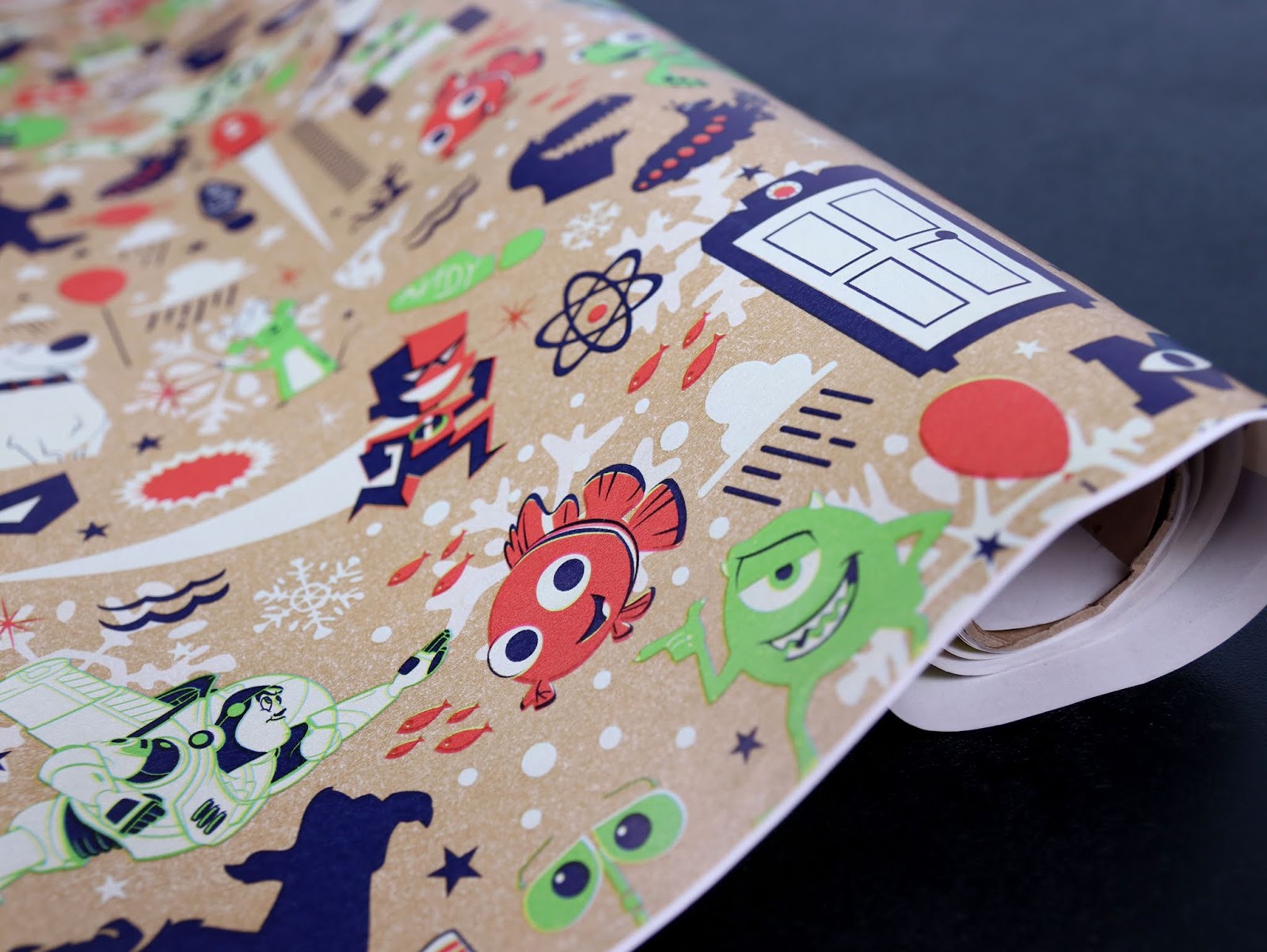 Dan the Pixar Fan: Pixar Holiday Gift Wrap 2018 (From Five Below)