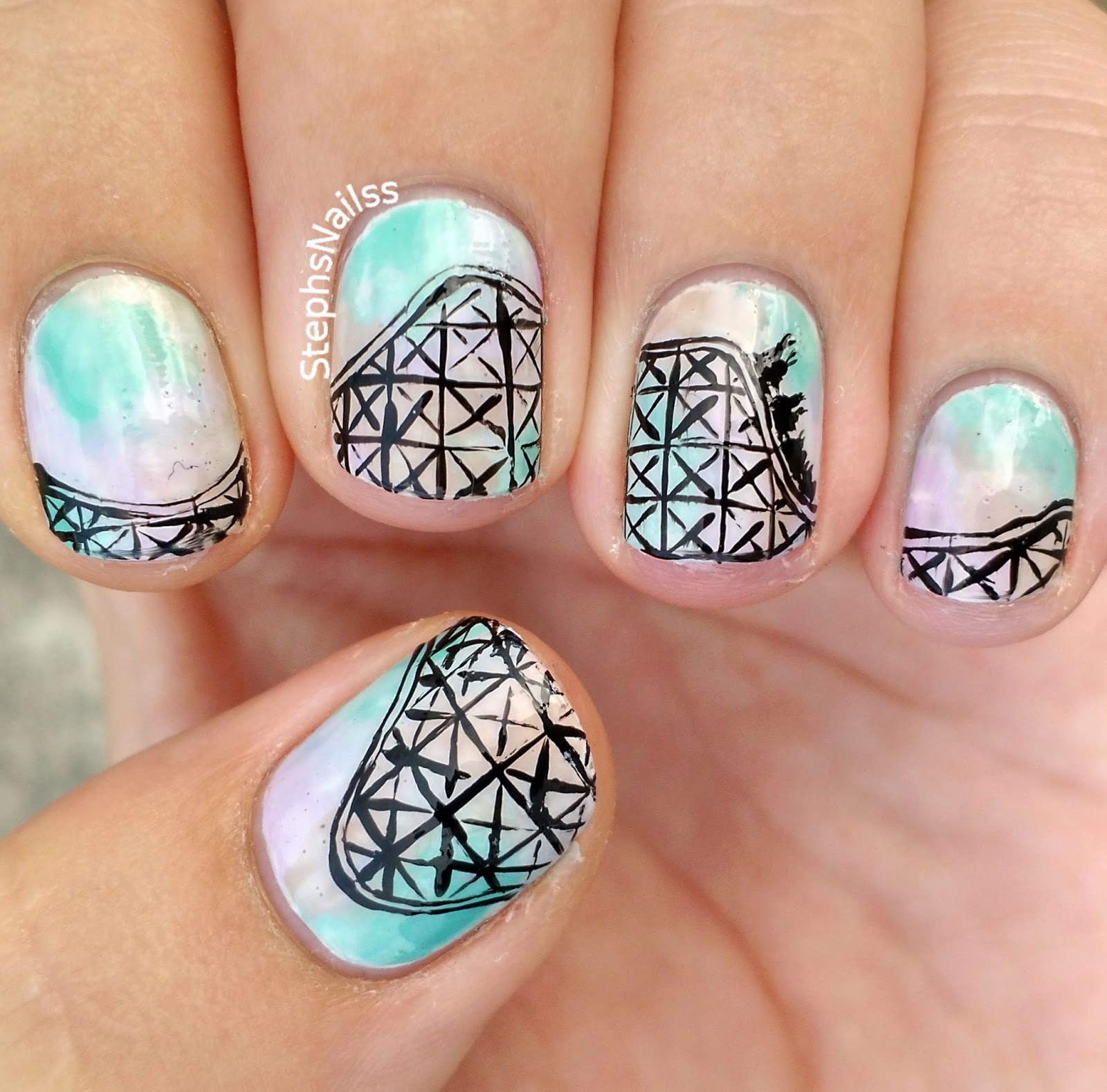 StephsNailss: Roller Coaster Nails!!