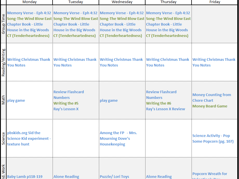 Living and Learning at Home: Lesson Plan Week 11