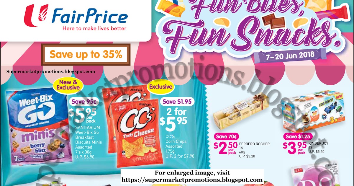 NTUC FairPrice Fun Snacks 07 - 20 June 2018 ~ Supermarket Promotions