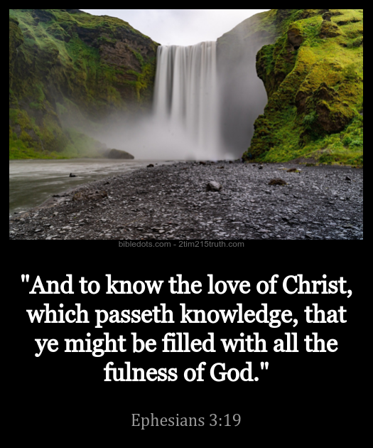 2 Timothy 2:15 Truth: Verse of the Day: Ephesians 3:19 KJV