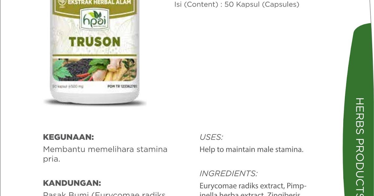 Truson HNI HPAI Stamina Pria Original - Stokis HPAI Kadipaten