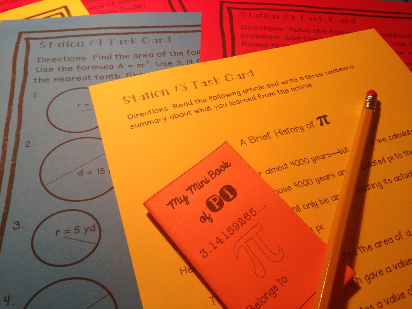Kelly McCown: Pi Day Middle School Math Stations