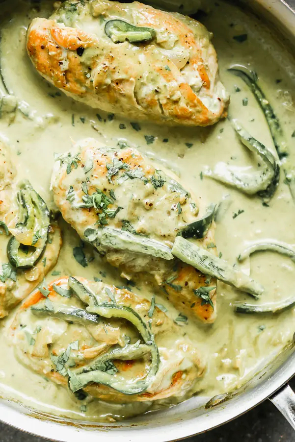 Pechugas de Pollo en Crema de Chile Poblano | Mil Recetas de Cocina