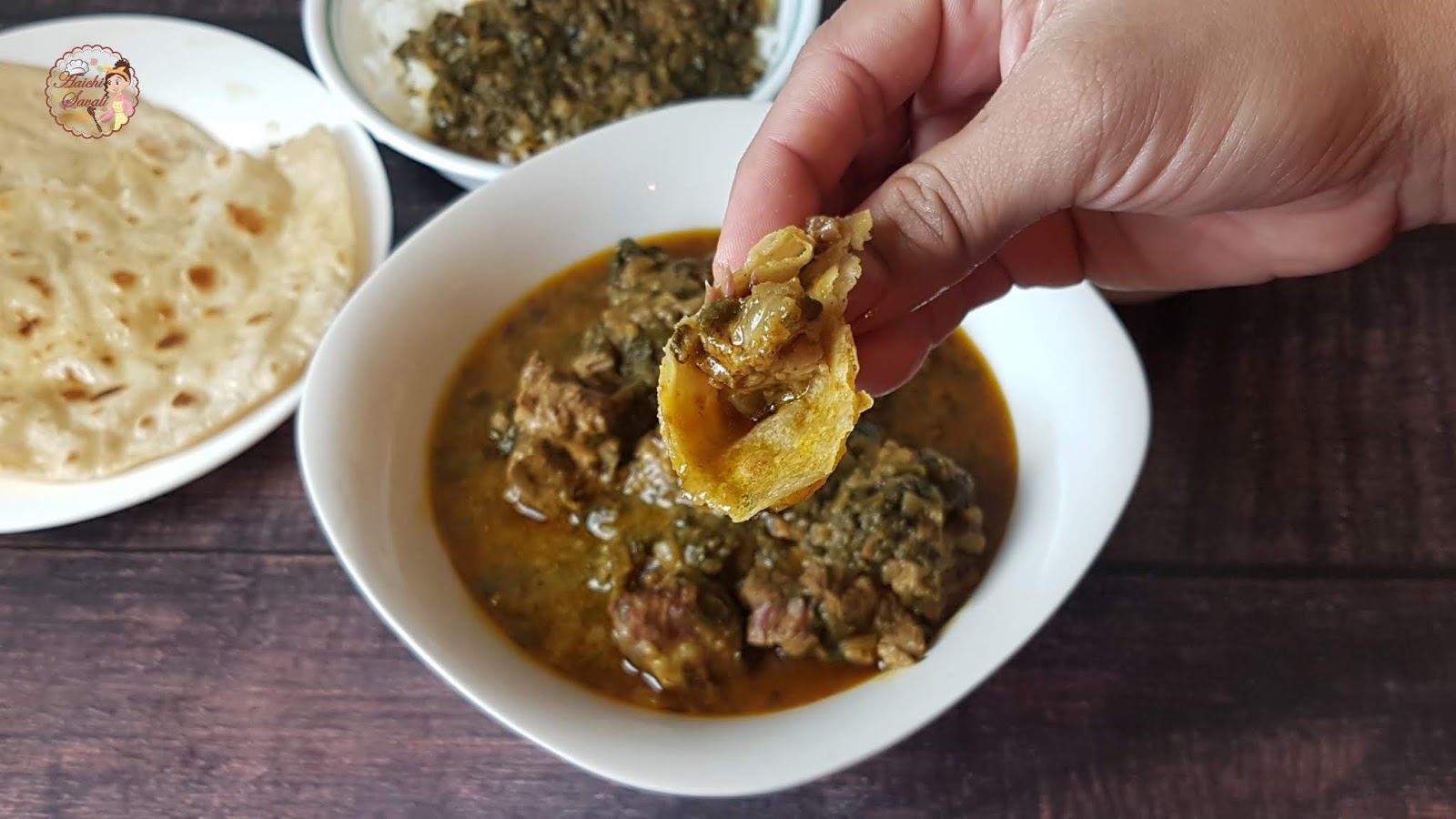 Instant Pot Spinach Gosht / How to Make Palak-Goat Curry - Aaichi Savali