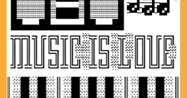 Text Ascii Art de música, intrumentos