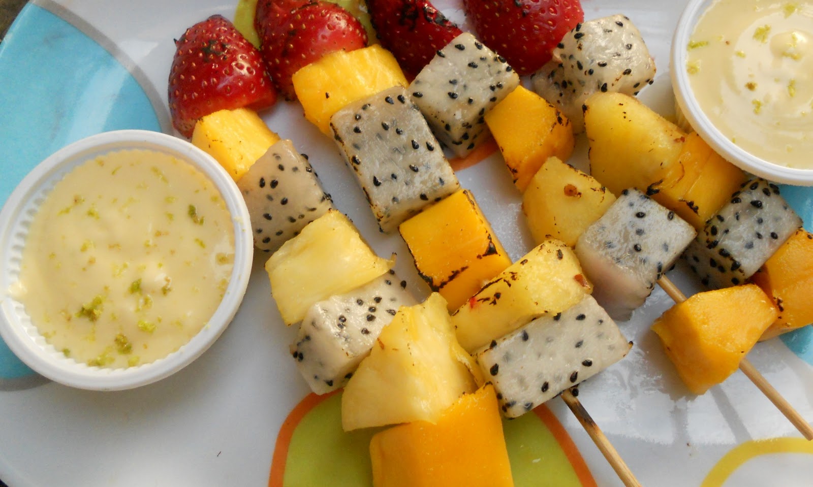 My Cooking diary : Fruit Satay with Mango Zesty Dip