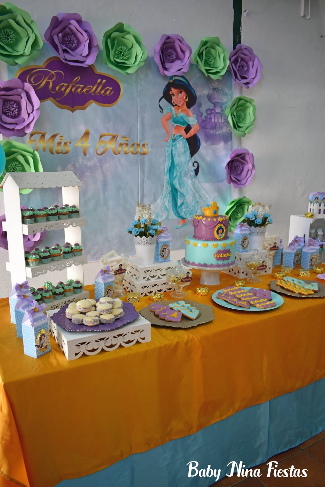 Baby Nina Fiestas: Mesa dulce Jazmín para el 4to cumpleaños de Rafaella