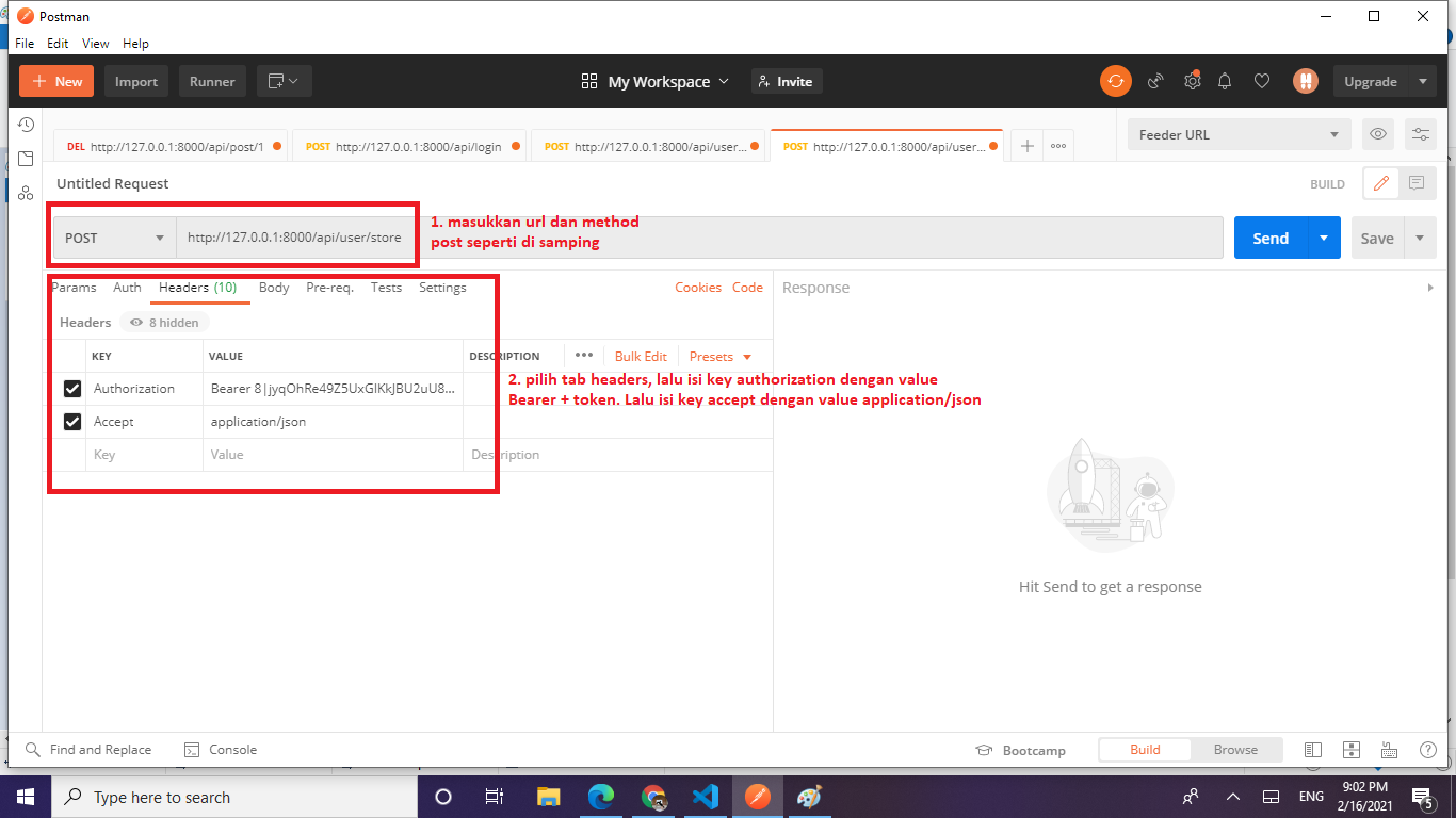 Restful Api Laravel dan Sanctum #4: Input Data ke Dalam Database ... Restful Api Laravel dan Sanctum #4: Input Data ke Dalam Database ...