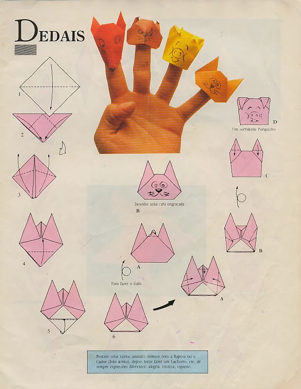 bloguinho de atividades: COMO FAZER DOBRADURAS DE PAPEL, "ORIGAMI ...