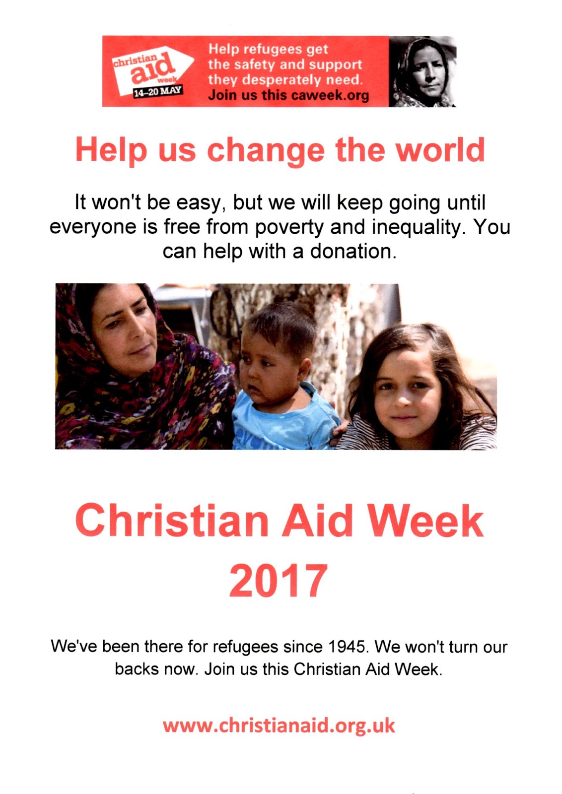 Tracing Rainbows: Christian Aid Week 2017