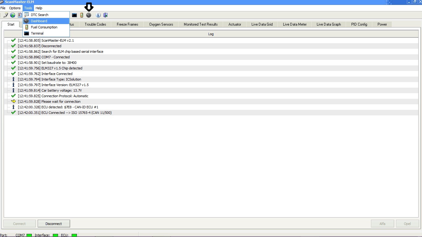 Menggunakan Tampilan Dashboard (Engine Check) pada ELM327 Car Scanner ...