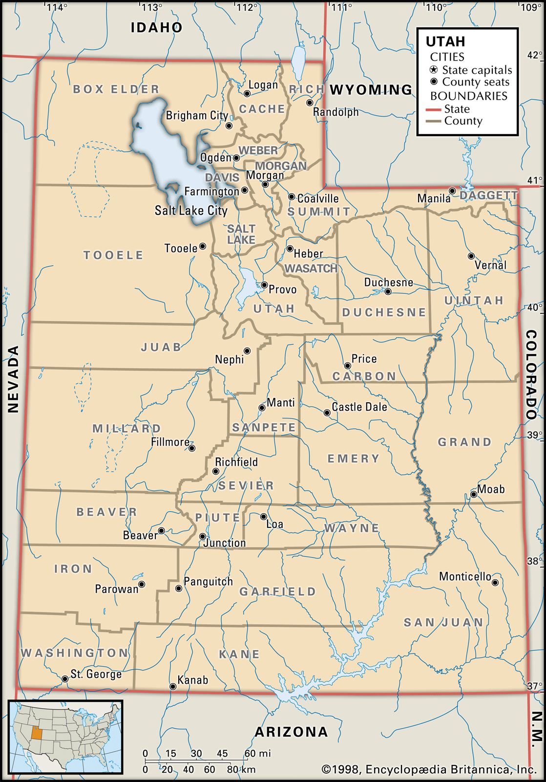 Geography Blog: Map of Utah