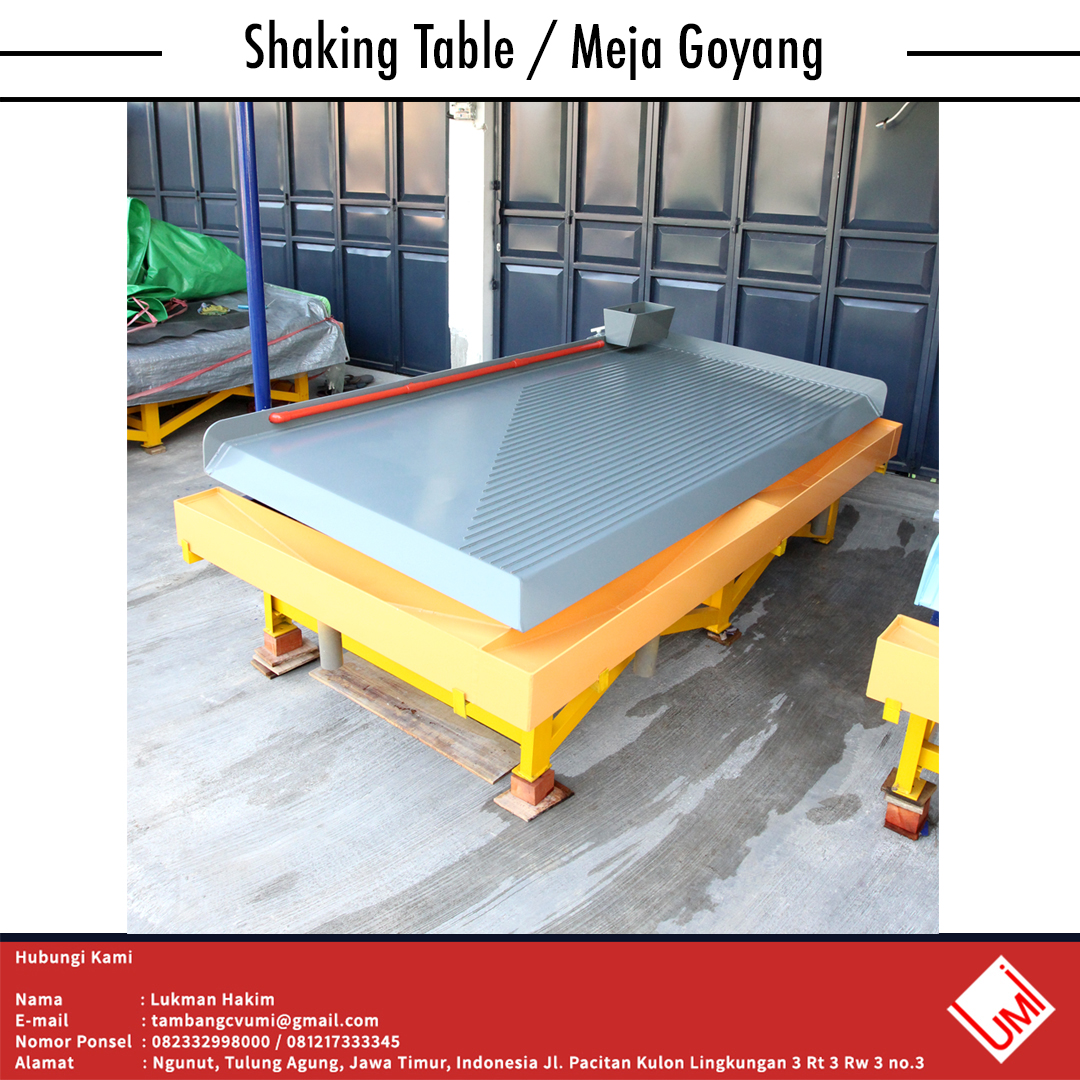 Tambang Batu CV.UMi: Dijual Shaking Table / Meja Goyang 2020