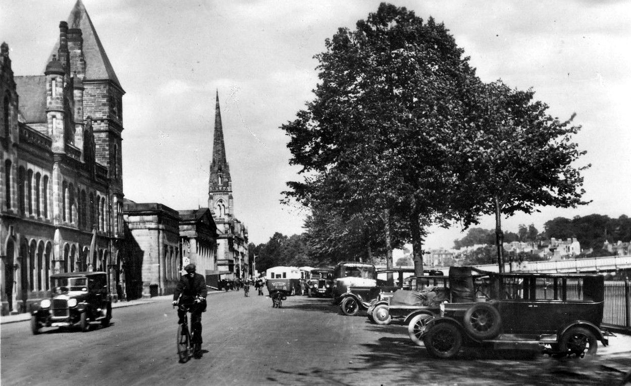 Tour Scotland: Old Photograph Vintage Cars Tay Street Perth Perthshire ...