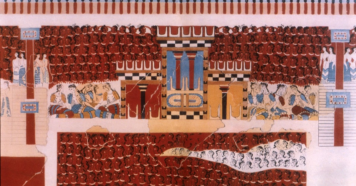 Minoan 'The Grandstand Fresco' 1500-1450 BCE