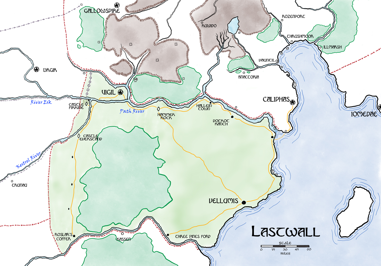 Lost Atlases: Lastwall Campaign Map