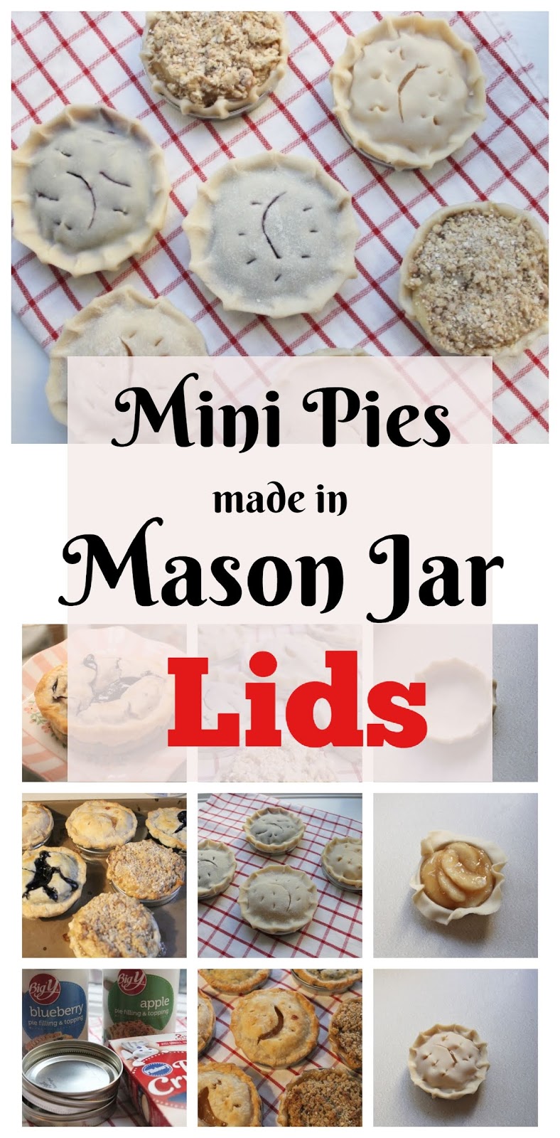 Tiny Pies Made in Mason Jar Lids - Crafts a la mode