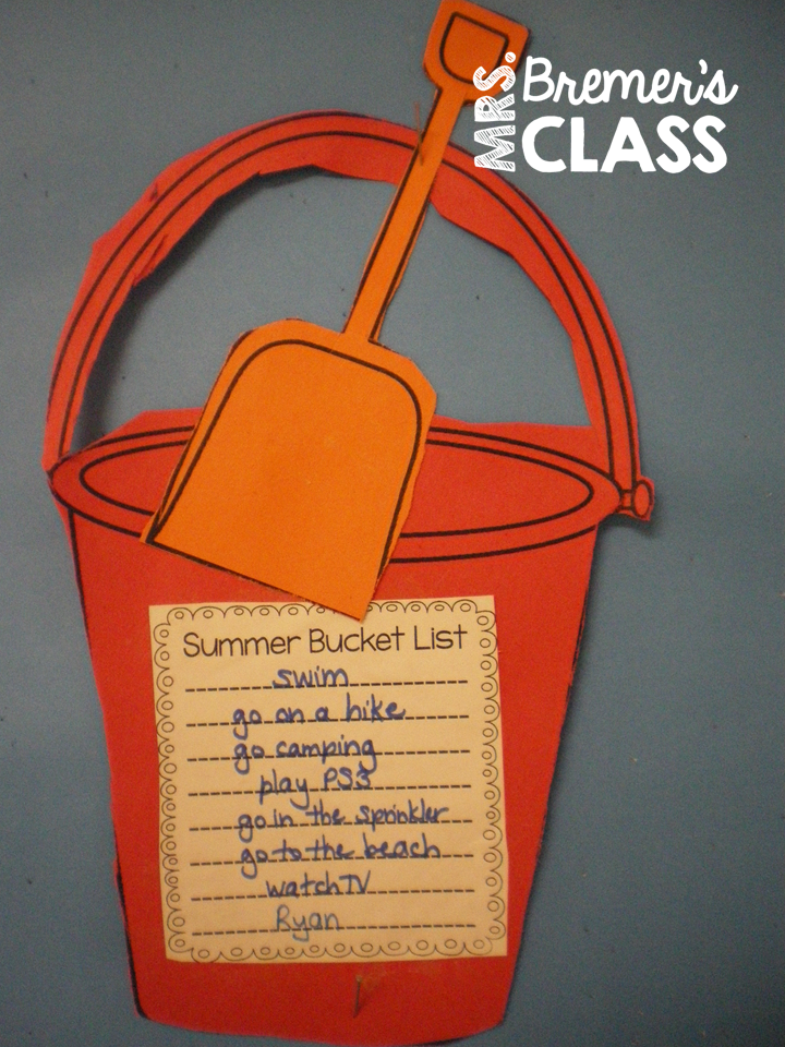 Summer Bucket Lists Craftivity | Mrs. Bremer's Class