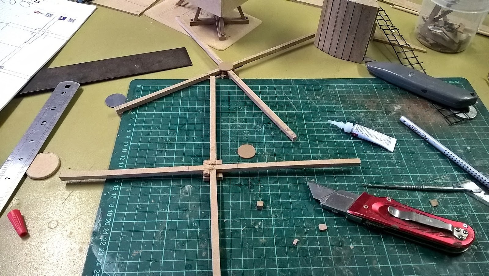 JOHN BOND's WARGAMING STUFF: SCRATCH BUILD MDF POST WINDMILL