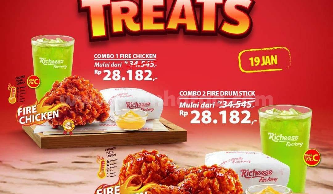 Promo RICHEESE FACTORY – Menu Spicy Treat Harga Spesial mulai Rp 28.182 | scanharga