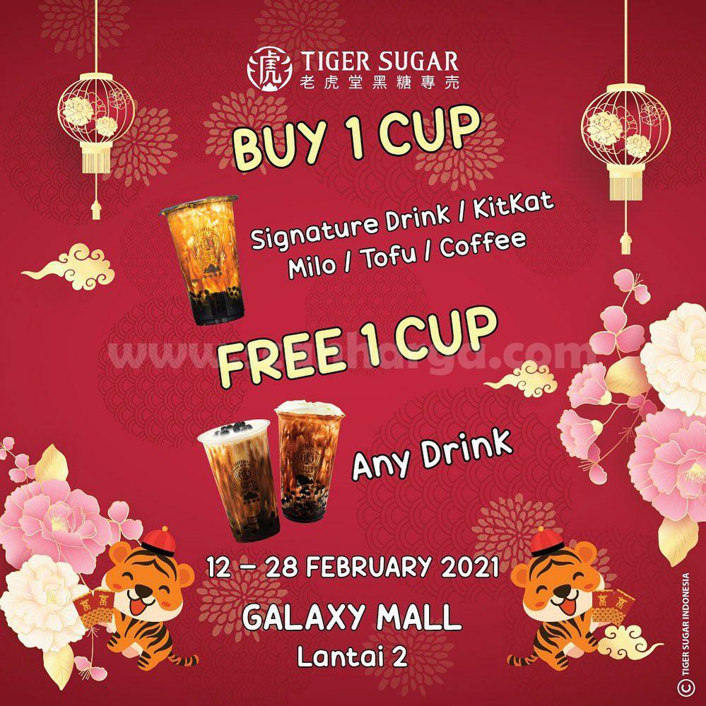 TIGER SUGAR Promo BELI 1 GRATIS 1 untuk Semua Minuman - scanharga