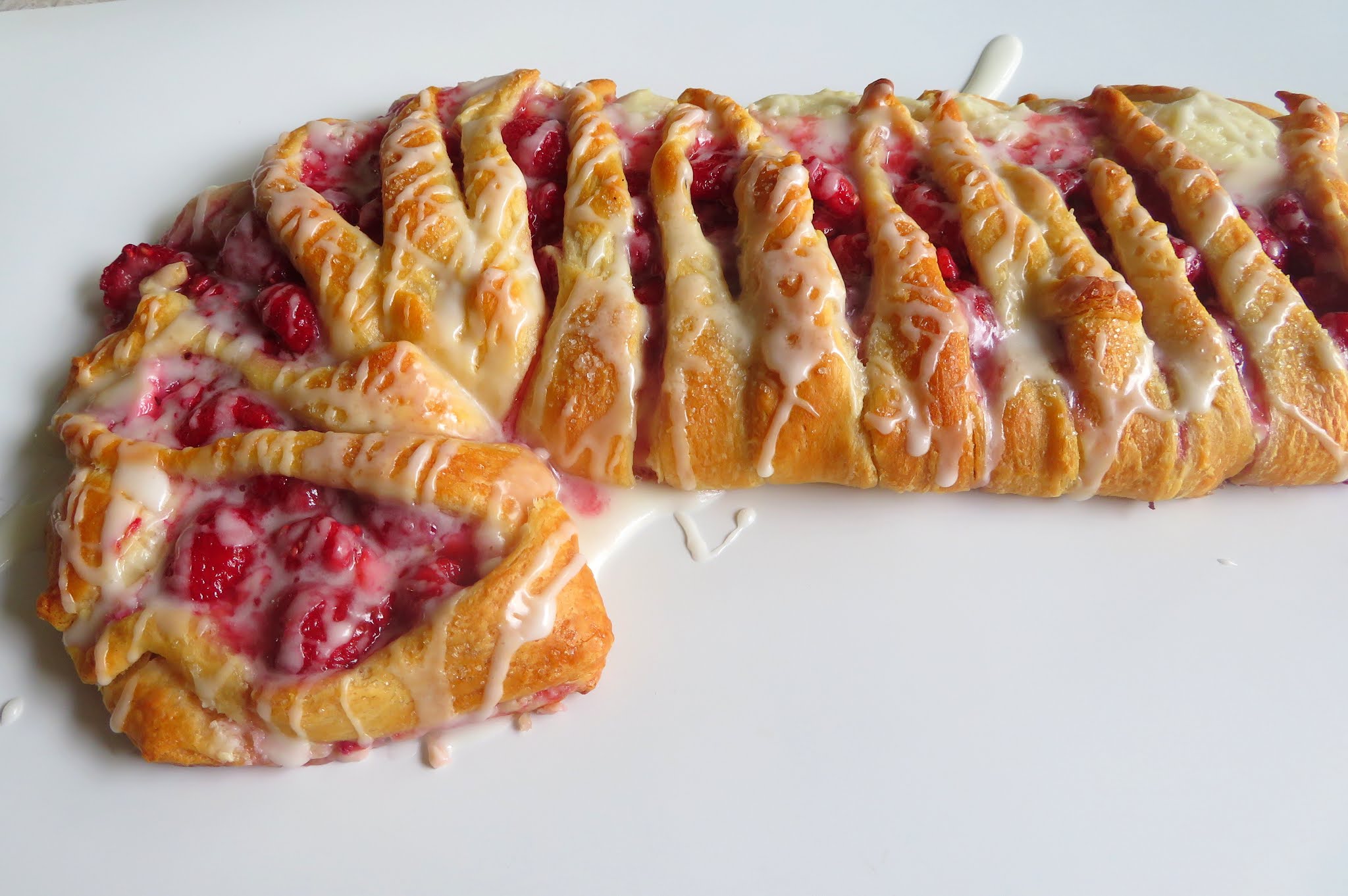 Raspberry Candy Cane Danish | The English Kitchen