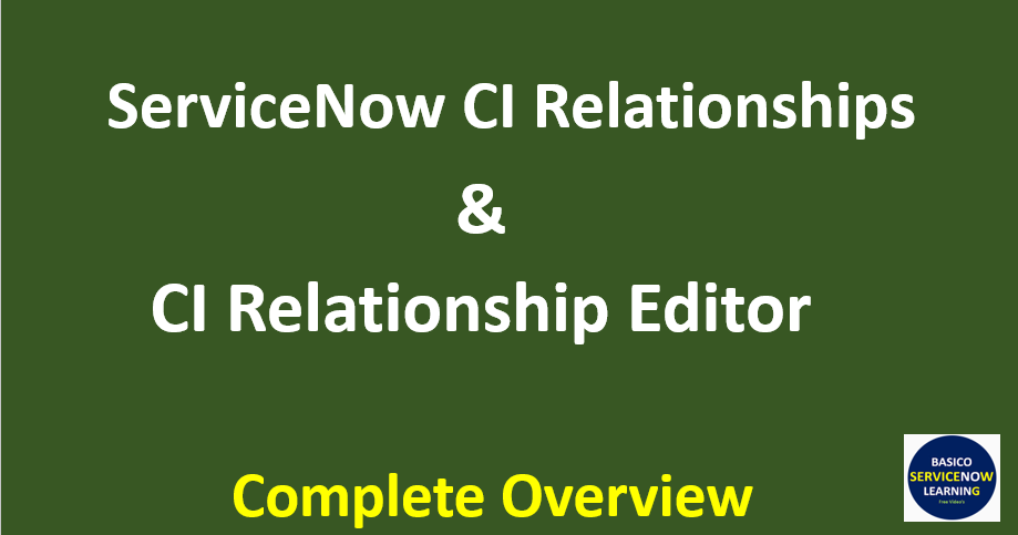 Tutorial ServiceNow CI Relationships and CI Relationship Editor ...
