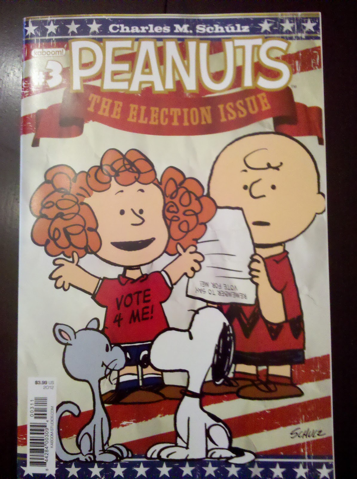 LIBRARY OF JUSTICE!: Peanuts Election Day comic now in stock!