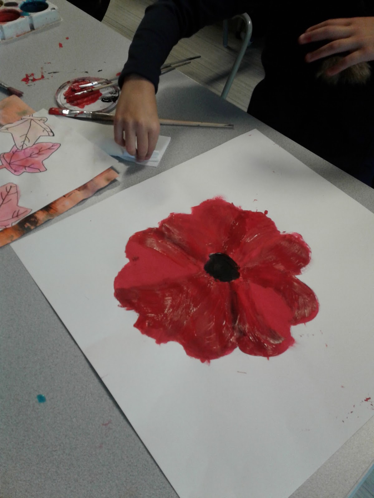 a faithful attempt: Remembrance Day Painted Poppy