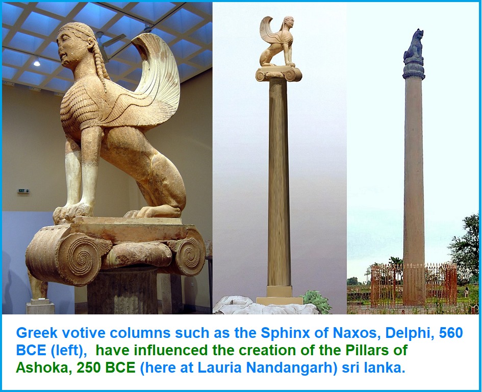 Greek Asia: SPHINX OF NAXOS~ THE GREEK PROTOTYPE FOR THE ASHOKA PILLARS