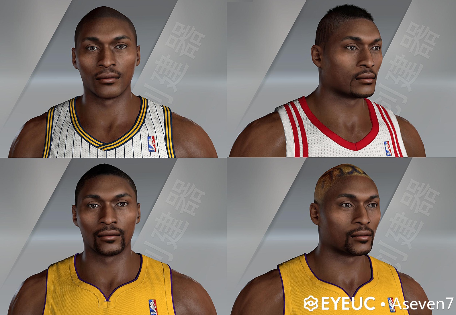 NBA 2K21 Ron Artest Cyberface and Body Model by Aseven7