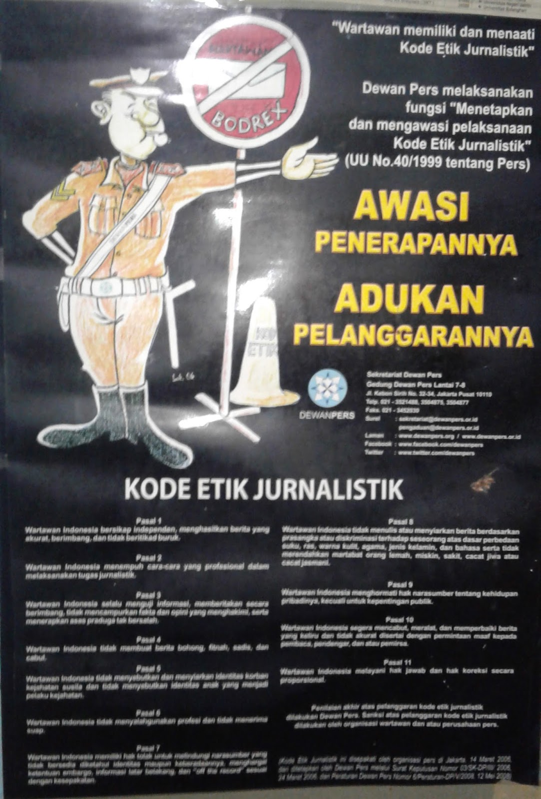 Kode Etik Jurnalistik Jambipos