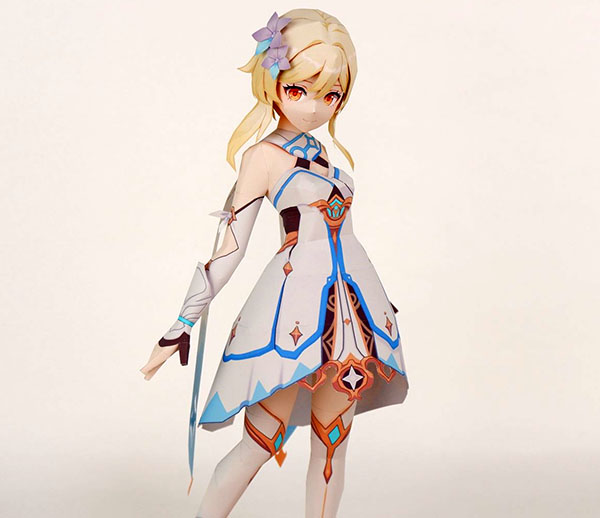 Genshin Impact: Lumine Paper Model | Paperized Crafts