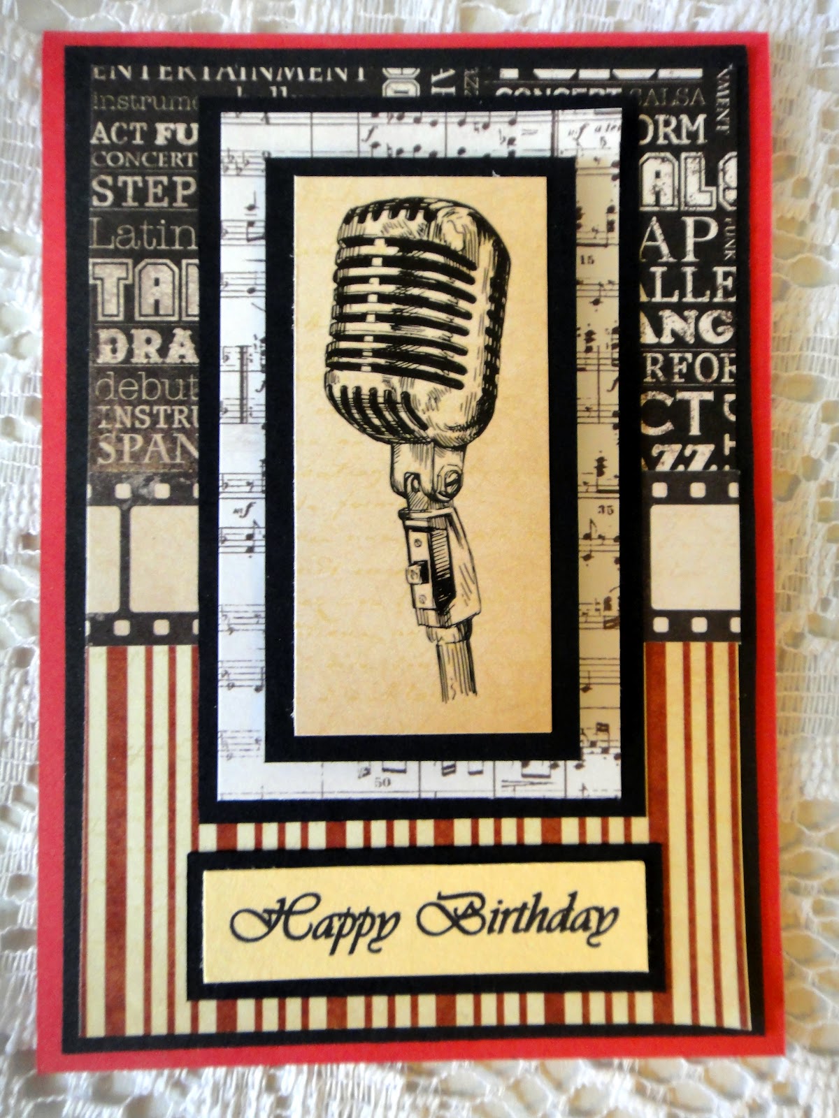 Time to Create ...: Four Male Musical Cards