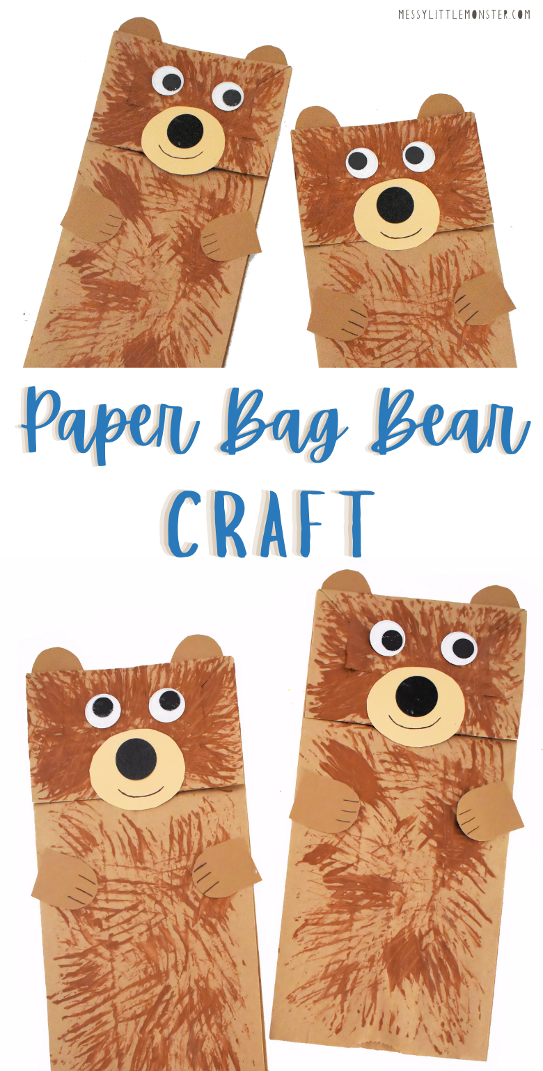 Paper Bag Bear Craft - How to Make Bear Paper Bag Puppets - Messy ...