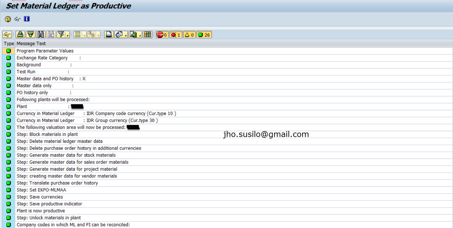 Production Startup Of Material Ledger in SAP - CKMSTART ~ Jho 347