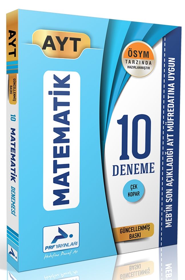 PRF AYT Matematik 10 Deneme PDF-Paraf Yayınları ~ Sınav PDF